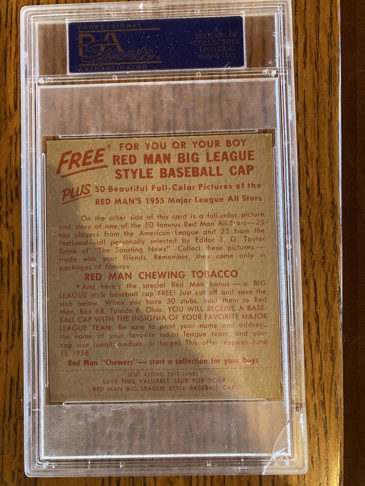 1955 Red Man Tobacco w/ Tab #NL22 James Dusty Rhodes PSA 6 Graded ...