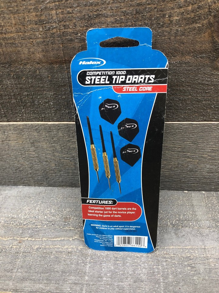 Halex Competition 1000 Steel Tip Darts 18 Grams Poly Flights & Shafts ...
