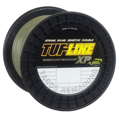 Tuf-Line XP Braided Line, 50 lb test 2500 yd Spool, Green | eBay