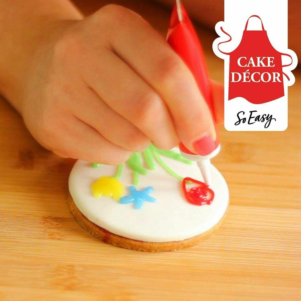 9x19g Writing Icing Pens Tubes Decoration Cookie Baking Colour Biscuit ...