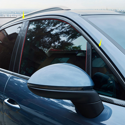 Carbon Fiber Style Car Window Molding Strips Trim For Porsche Macan ...