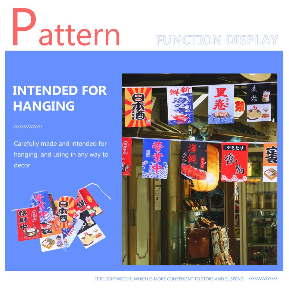 Japanese Koinobori Hanging Flag Japanese Style Bunting Flags Sushi Shop ...