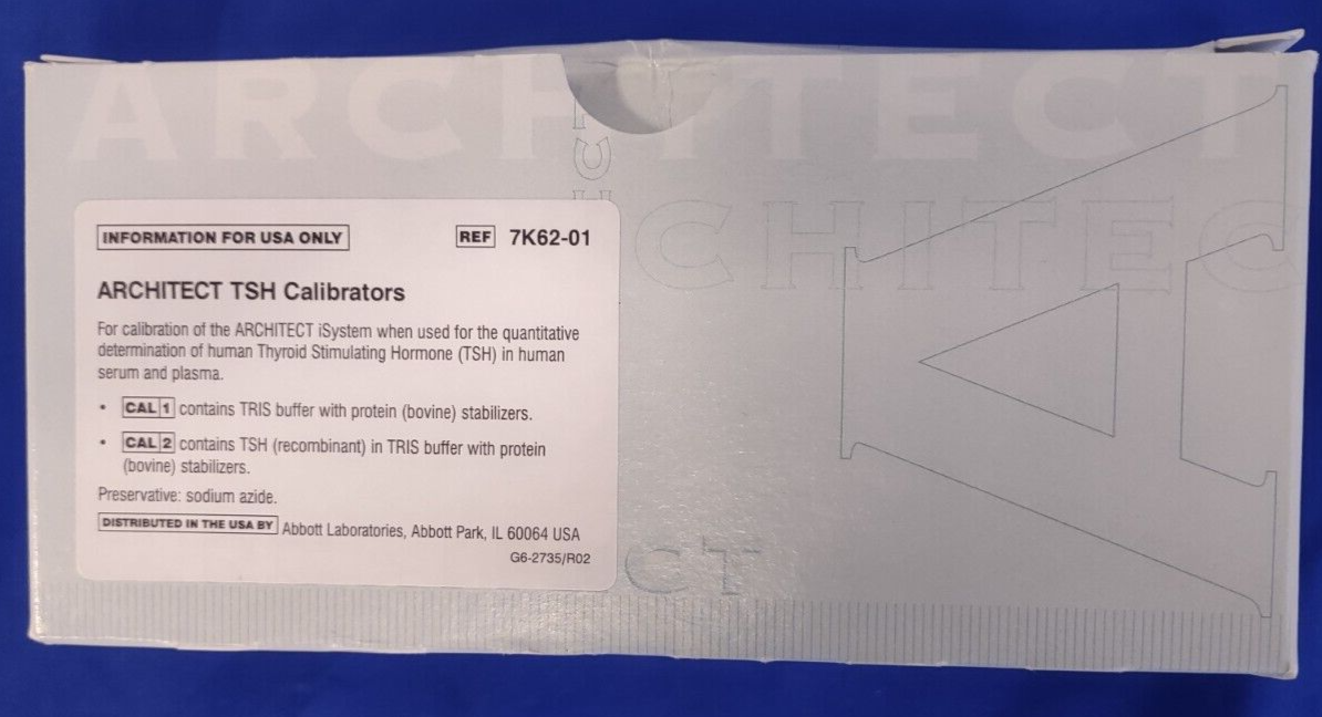 Abbott Architect TSH Calibrators (2 x 4 mL) 7K62-01 | eBay