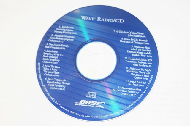 Genuine Original Bose Wave Radio Demonstration CD Demo Disc 1998 | eBay