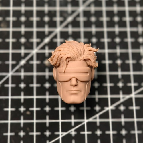 1/18 Scale X-Men Comic Cyclops Head Sculpt Unpainted Fit 3.75" Figure ...
