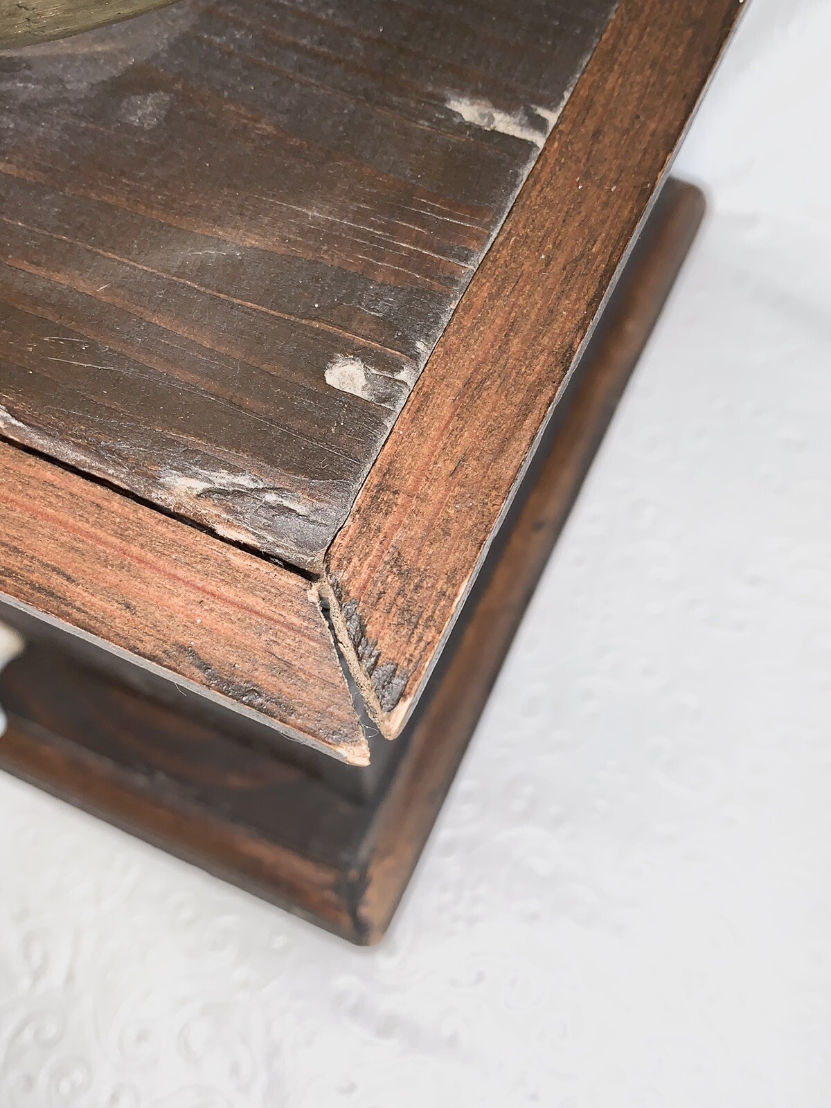 Antique Cast Iron Crank Top Coffee Grinder Brass Bowl Hopper Wood Box ...