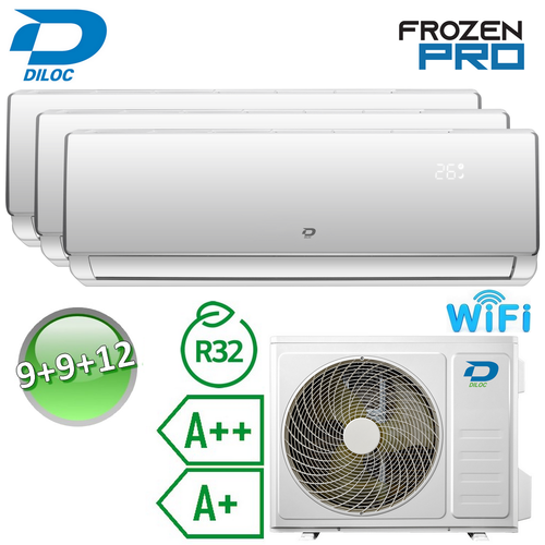 Air conditioner tri-split 9+9+12 Btu R32 A++/A+ Diloc Frozen PRO - Integrated Wi | eBay