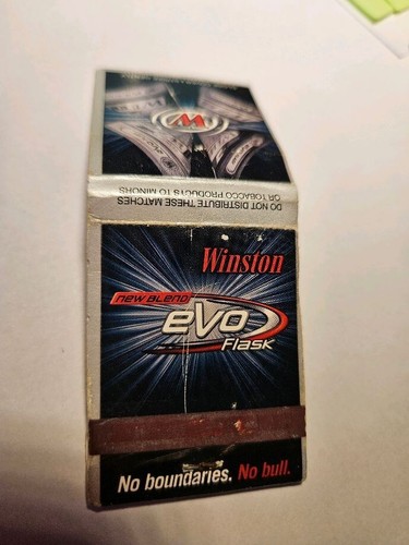 Winston New Blend Evo Flask Vintage Matchbook Collectible | eBay