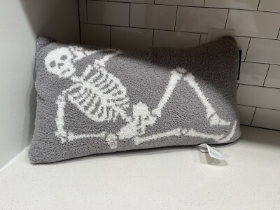 Halloween Skeleton Sexy Laying Cushion Rachel Zoe New With Tags 13” X ...