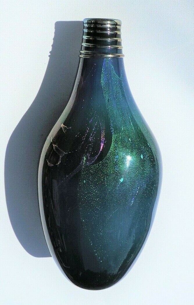original PETER NEFF HAND BLOWN GLASS VASE (IRIDESCENT) flawless | eBay