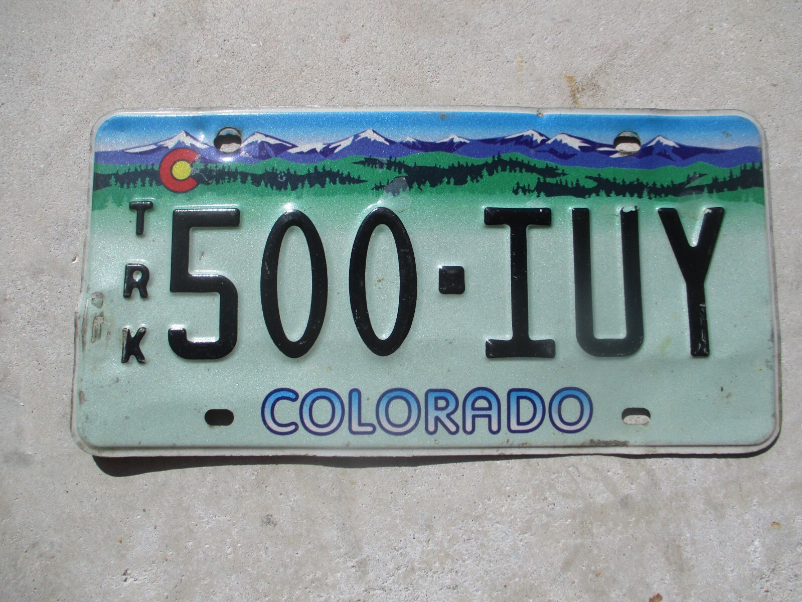 Colorado TRK license plate # 500 - IUY | eBay