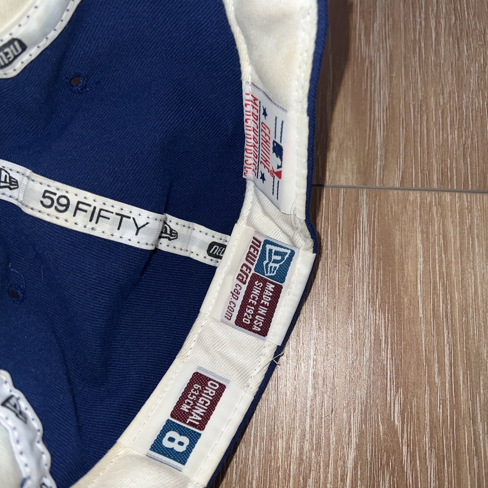 New Era 59Fifty Phillies Blue Striped Rare Fitted Hat… - Gem