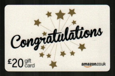 AMAZON ( UK ) Congratulations, Stars ( 2016 ) Gift Card ( $0 - NO VALUE ...