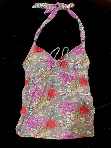 Maternity Beach Bump Swimsuit Swimwear Size S Small Halter Top Retro ...