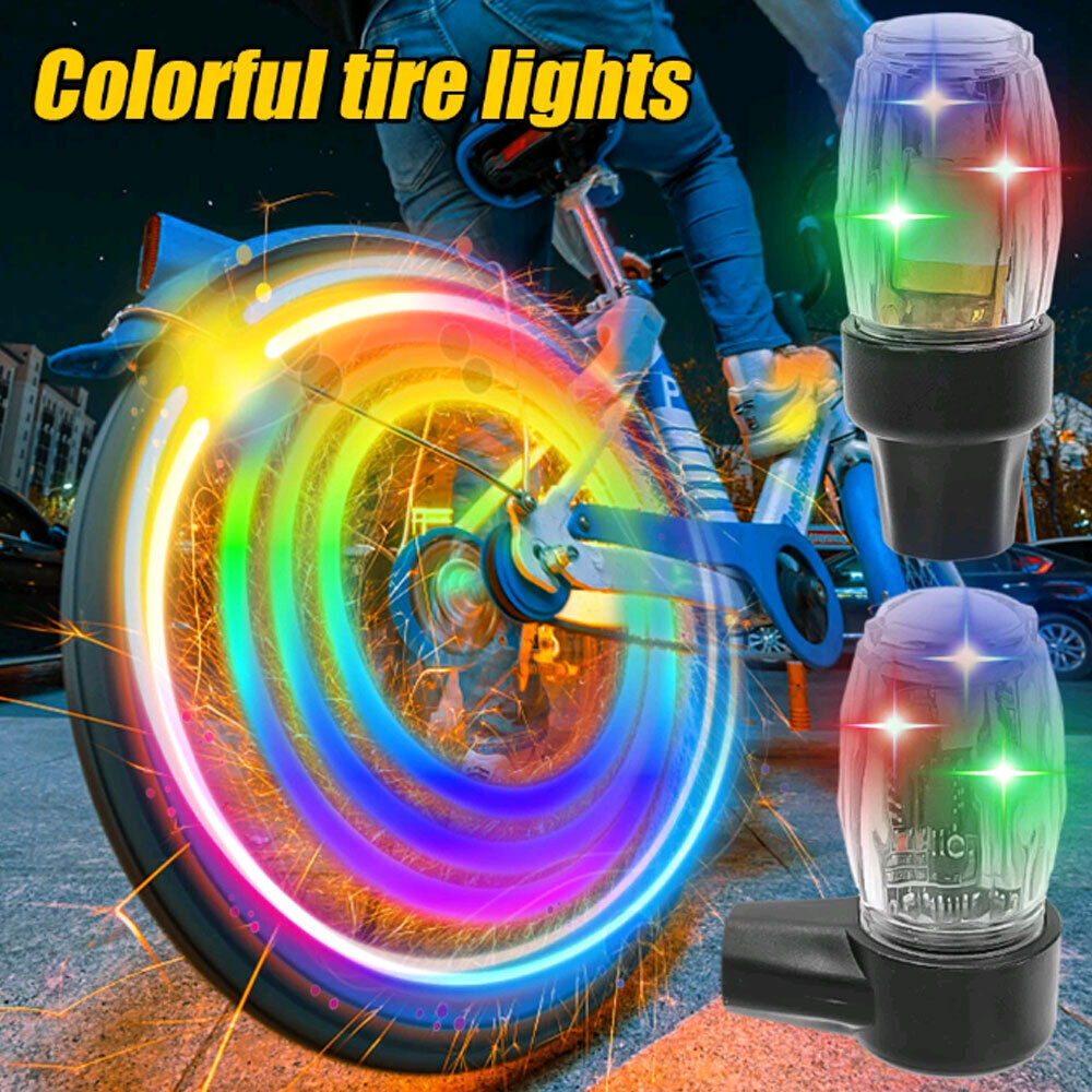 Motorcycle Tire Wheel Led Light Red Bicycle 7 LED Lights Neon Bike