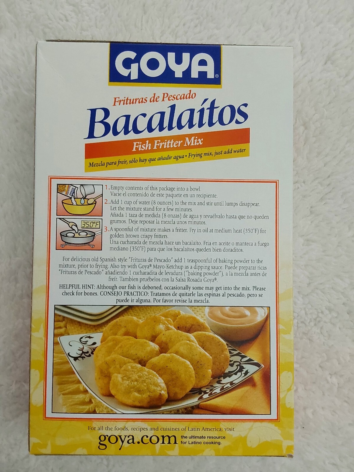 Goya Codfish Fritters Bacalaitos Mix 4.5 Oz for sale online | eBay