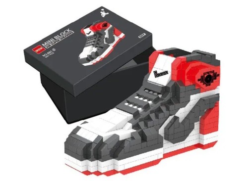 501 PCS Jordan Mini Building Block Red Basketball Shoes Expert Level ...