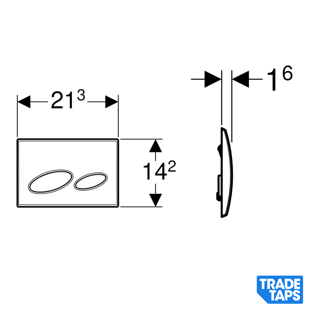 Geberit Back To Wall BTW Concealed WC Toilet Cistern & Flush Plate Push ...