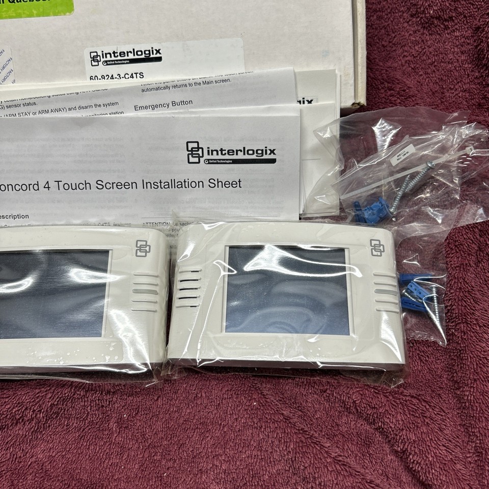GE Interlogix Concord 4 Touchscreen Security Keypads 60-924-3-C4TS LOT ...