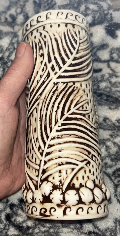 Tiki Rob Rum Haven Tiki Mug Mermaid Siren White Glazed Raised Relief ...