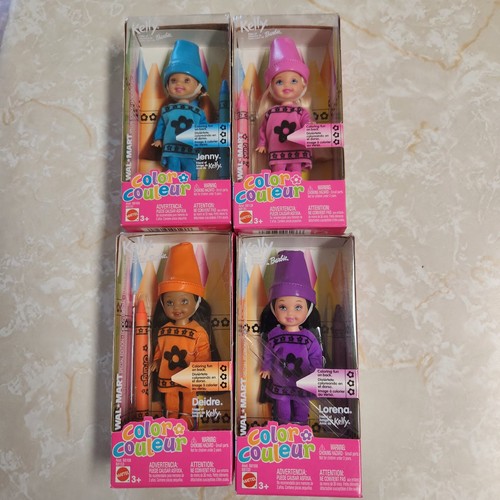 Barbie Kelly Lorena Jenny Deidre Color Couleur Crayon dolls Set of 4 in ...