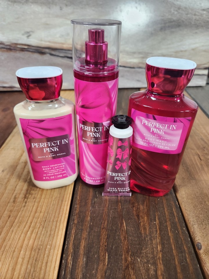 Bath & Body Works Perfect in Pink Body Lotion Wash Fragrance Mist Hand ...