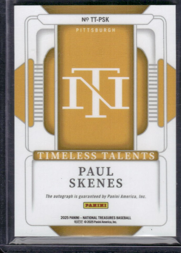 2025 Panini National Treasures Paul Skenes Timeless Talents Gold /10 ...