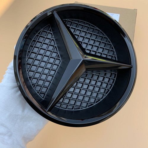 For Mercedes-Benz Front Grill Star Emblem Badge Black W205 C C63 E GLK ...