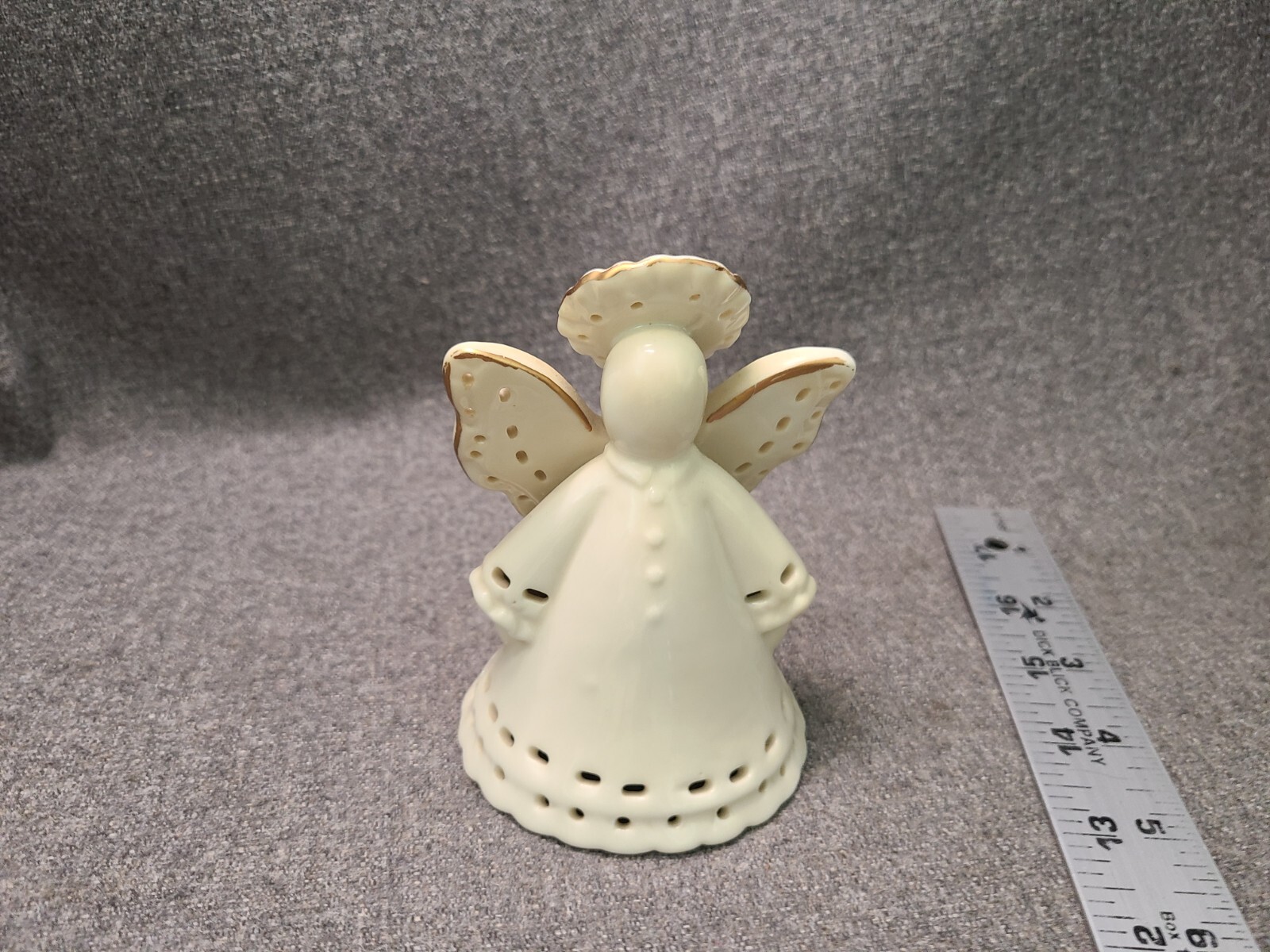 Vintage Porcelain Angel Bells Cream with Gold Trim | eBay