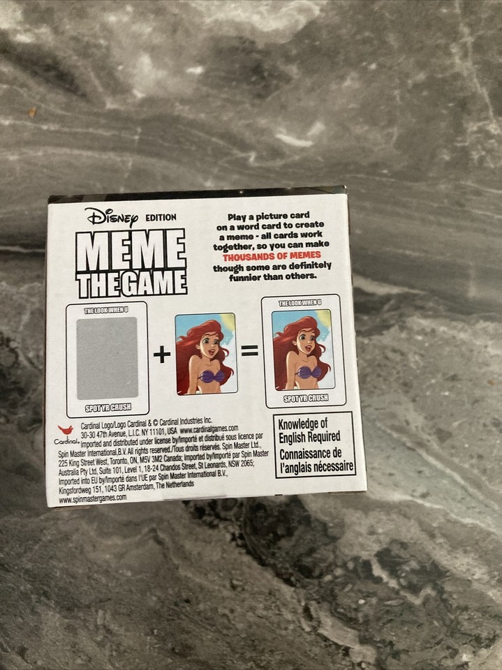Meme The Game Disney Edition Cardinal family fun Card game night Mini ...