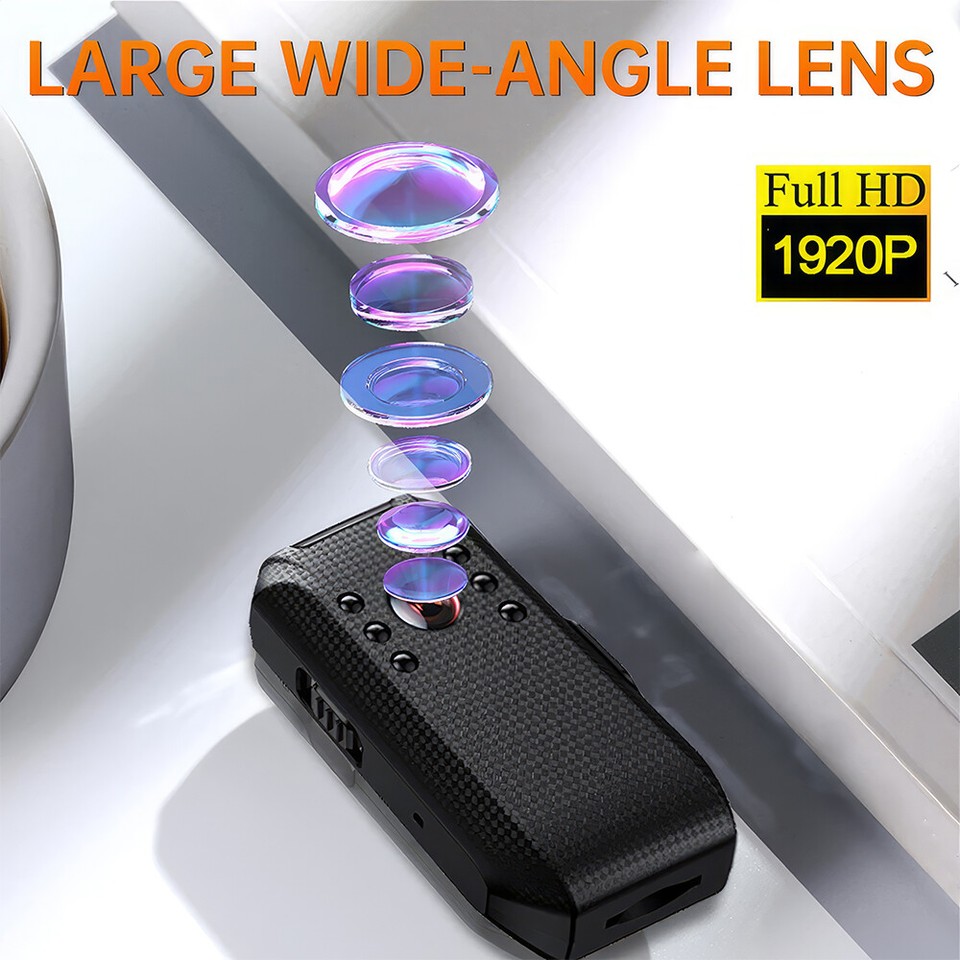 Body Camera Pro with Audio Recording Night Vision 1920P Mini Police ...