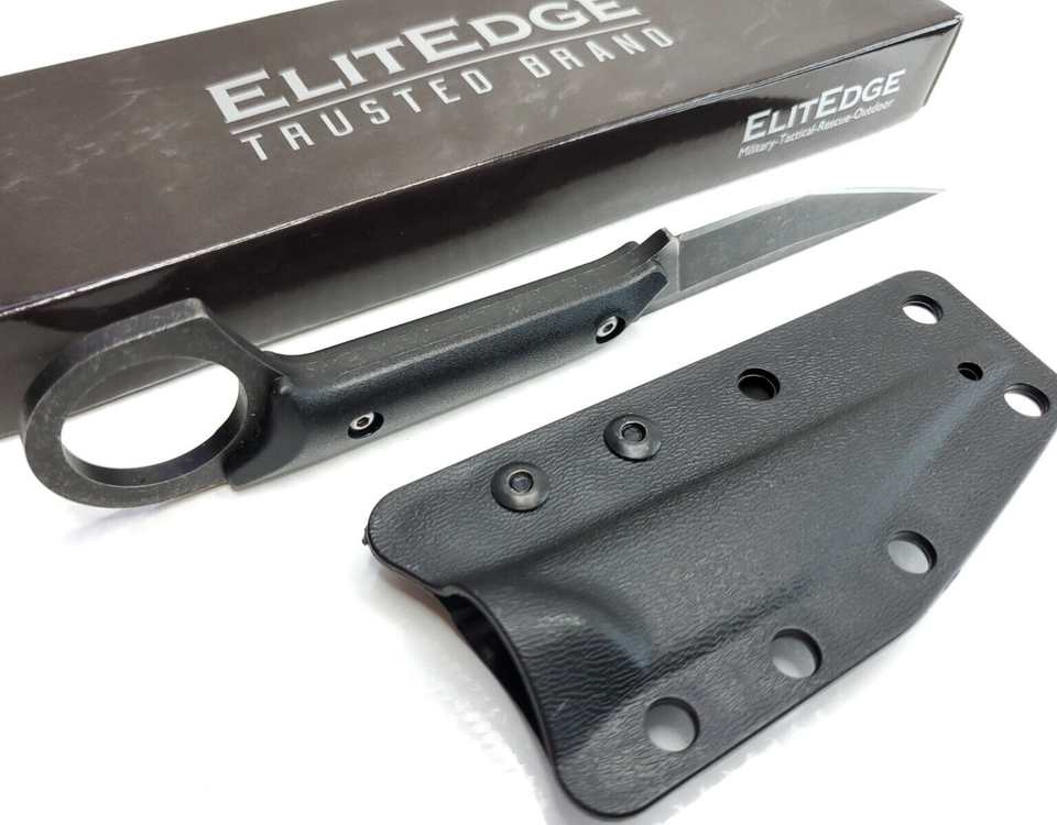 Shank Shiv Fixed Blade Knife Full Tang Stonewashed Kydex Vertical Carry ...