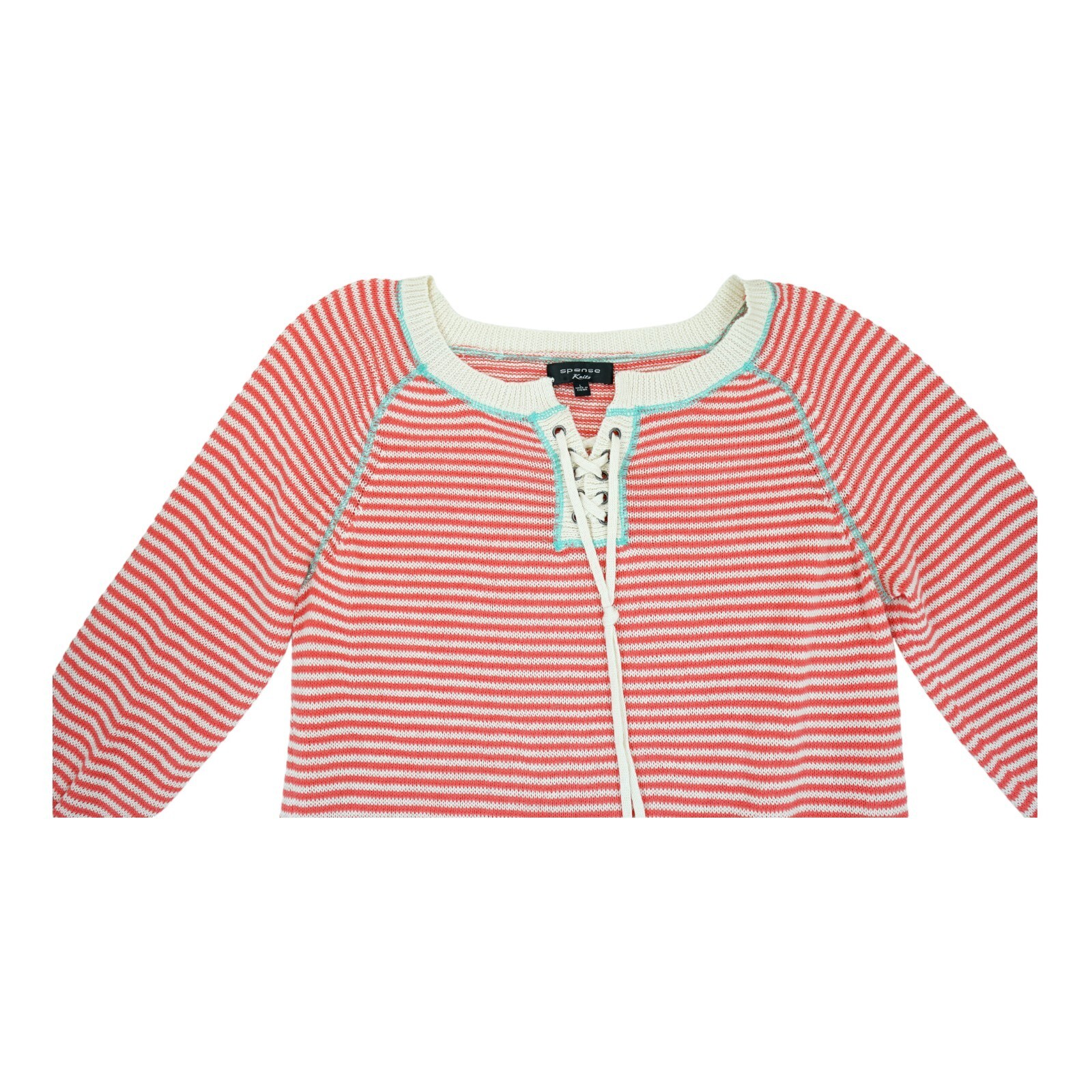 Spense Sweater Womens Large Striped Long Sleeve Pullover Soft Knit ...