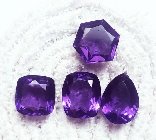 Violet Topaz Mixed Shape 47.05 Ct/4 Pcs. Lot Loose Gemstone With Free ...