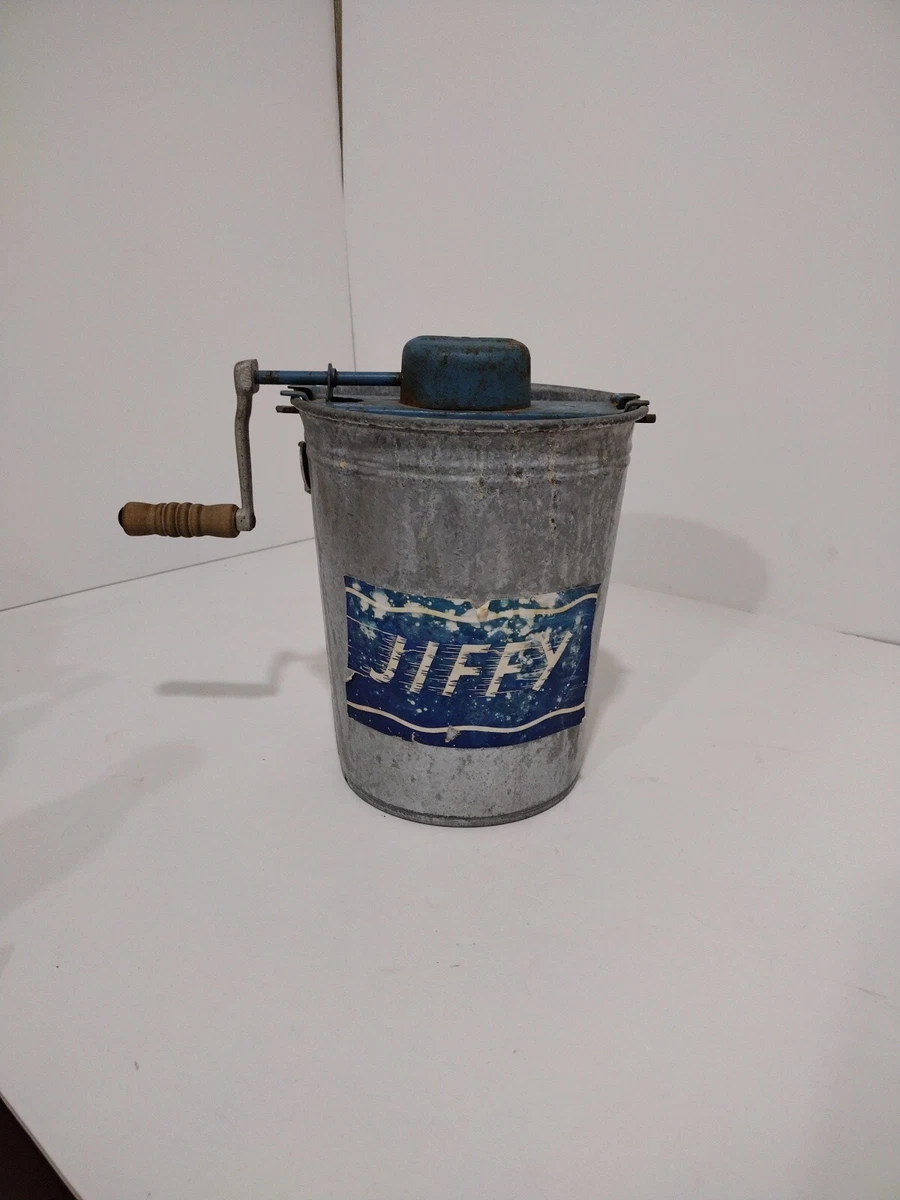 1930s-40s Jiffy Crank Ice Cream Maker 10 X 8/