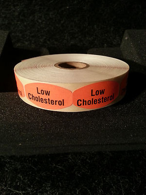 1000 each per roll LOW CHOLESTEROL LABELS STICKERS | eBay