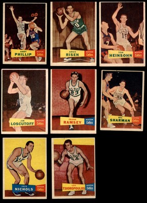 1957-58 Topps Celtics Almost Complete Team Set 3 - VG 6623776 (8 / 10 ...