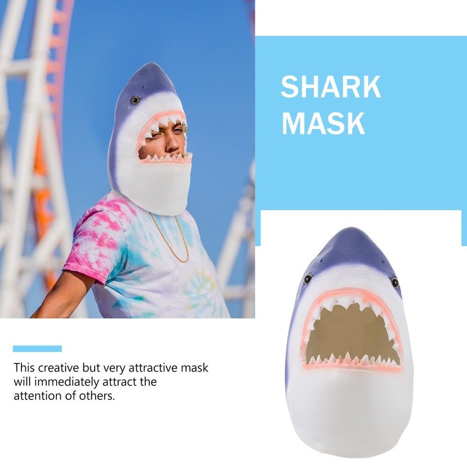 Animal Full Head Festival Party Shark Head Cosplay Costume Prop | eBay UK