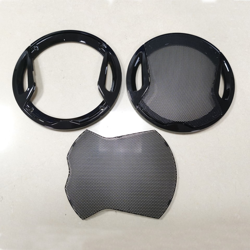 Black Rear Speaker Cover Grill Mesh Fit For Harley Electra Tri Glide ...