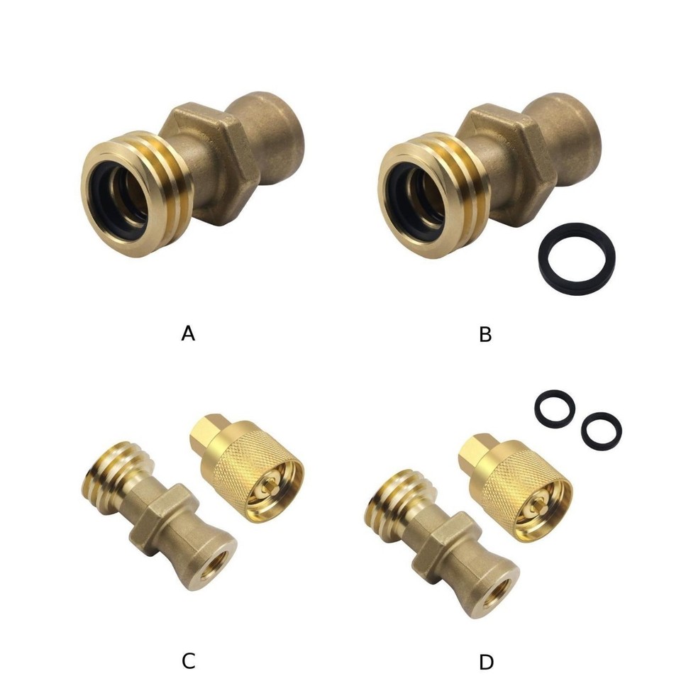 Propane Tank Adapter Male Threaded Valve Brass Construction Secure ...
