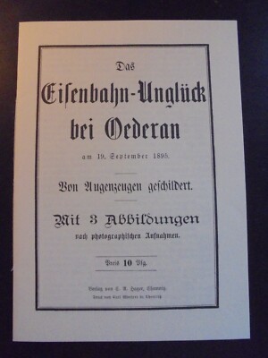 Eisenbahn Unglück bei Oederan 1895 Lokomotive Katastrophe Unfall ...