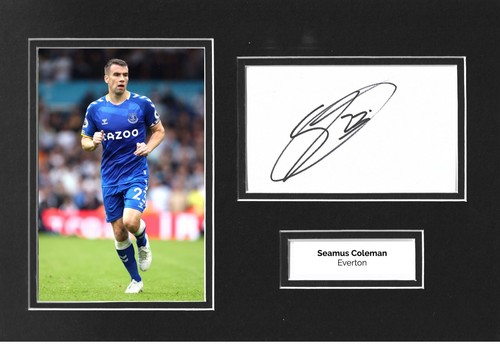 Seamus Coleman Hand Signed 12x8 Photo Card Display Everton Autograph ...