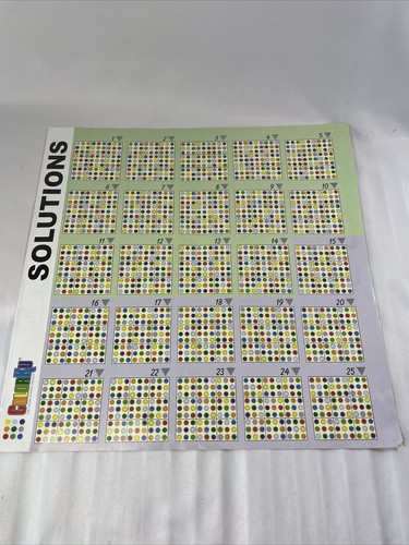 Colorku Replacement sheet ONLY Solutions Color Sudoku Puzzle WILL SHIP ...