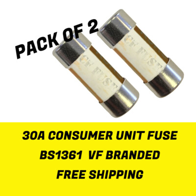 30A CONSUMER UNIT FUSES BS 1361 (PACK OF 2 FUSES) | eBay UK