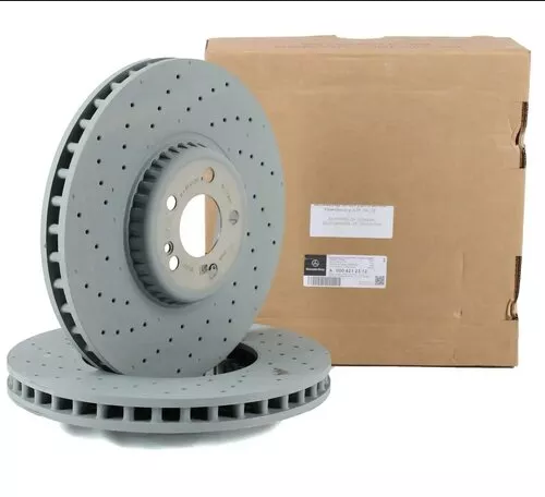 2x Genuine NEW Front Ventilated Brake discs for Mercedes E/C/CLS/GLC ...
