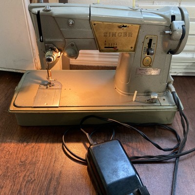 Singer 328K Sewing Machine Portable - Green - Vintage - | eBay