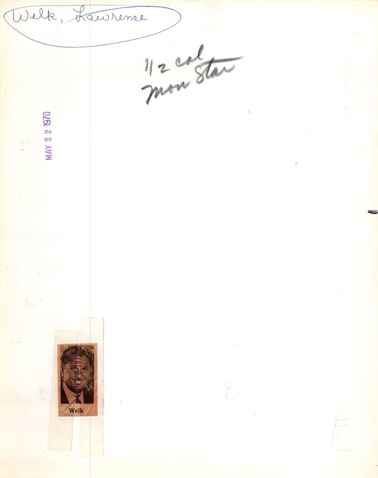 1970 Lawrence Welk Portrait Baton 1970 Vintage Original Rare Press ...