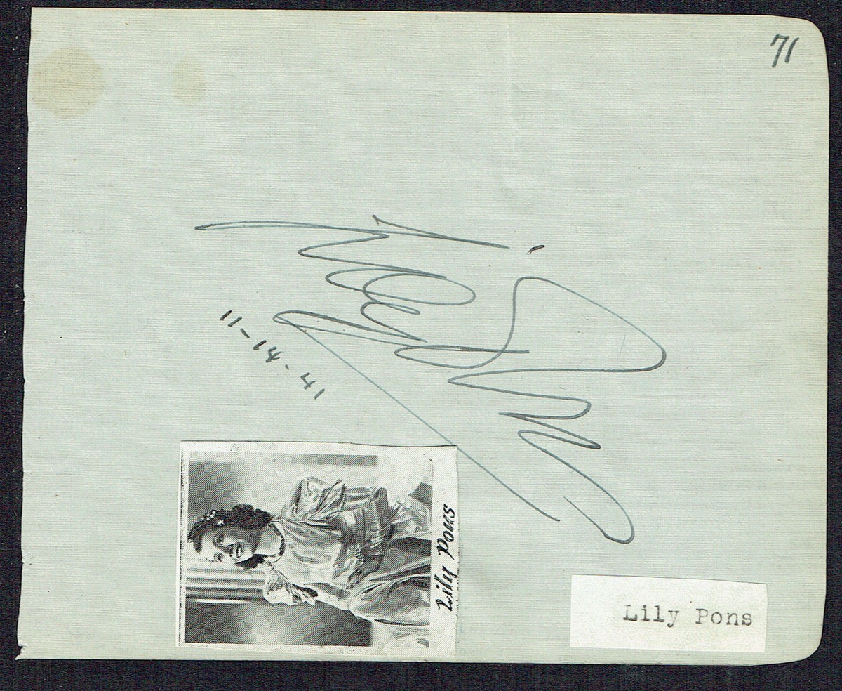 Lily Pons Singer Autograph LOT:176 | Matisse (Henri) Dessins, Themes