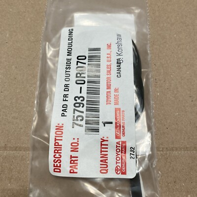 OEM GENUINE TOYOTA RAV4 2019-2022 Pad, Fr Door Outside - 75793-0R070 | eBay