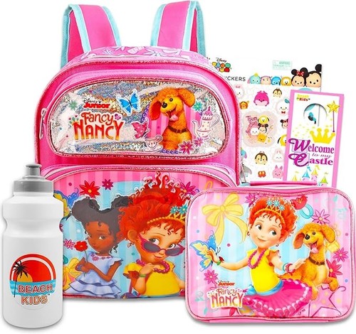 Disney Junior Fancy Nancy Backpack & Lunch Bag Set with Water Bottle ...